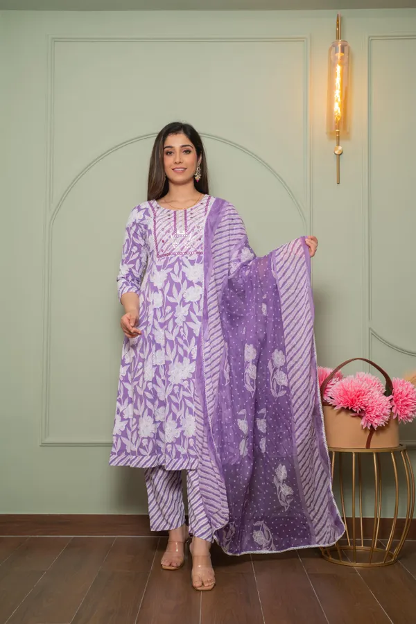 Top Bottom Dupatta set | TS2146 | Doubleu Fashions