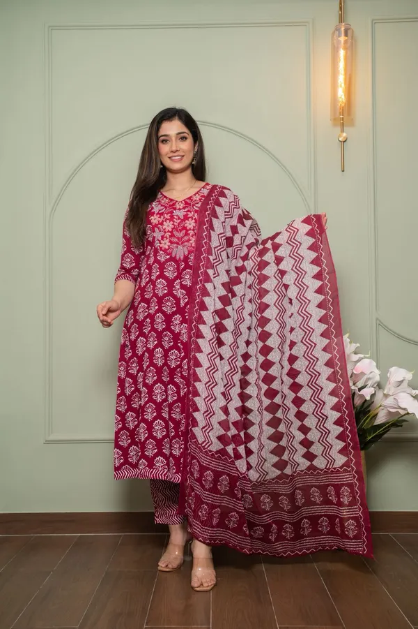 Top Bottom Dupatta set | TS2151 | Doubleu Fashions